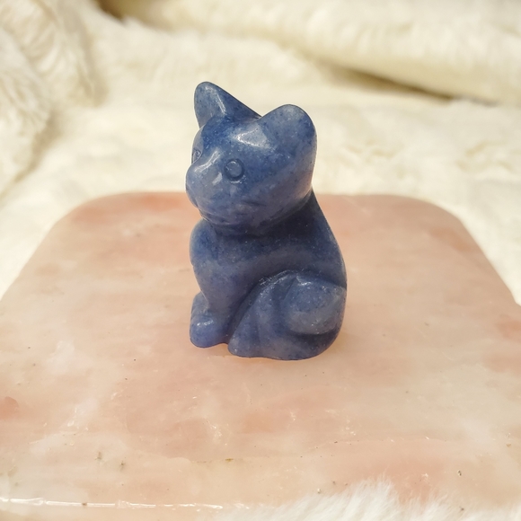 Accents | Mini Blue Aventurine Cat | Poshmark